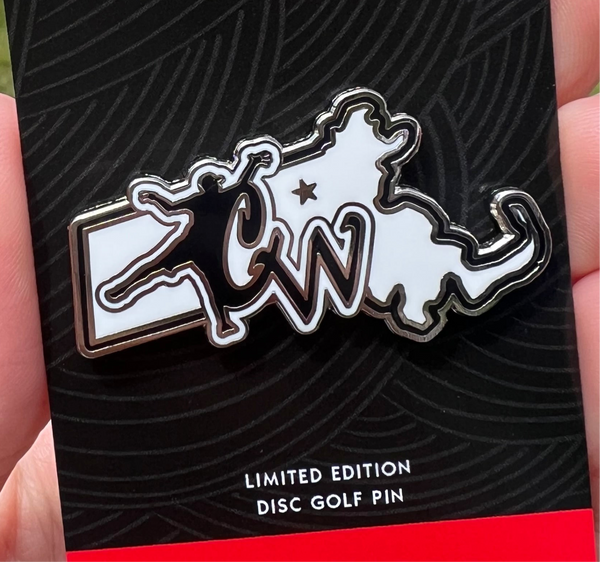 Casey White Logo Disc Golf Pin™ – Disc Golf Pins
