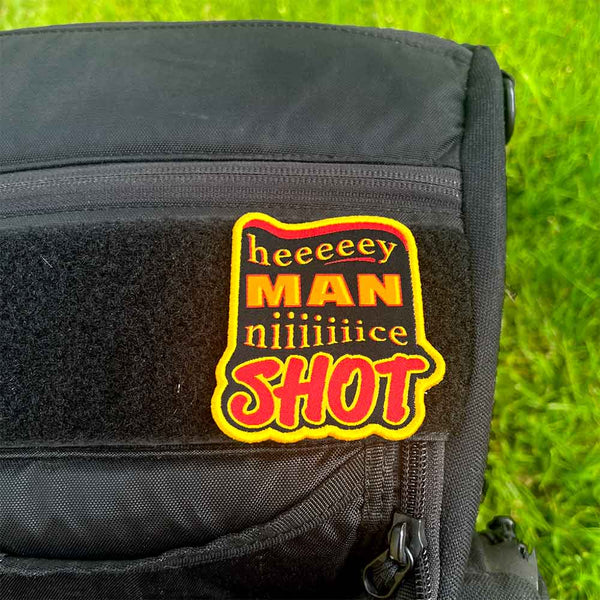 Hey Man Nice Shot Disc Golf Patches® – Disc Golf Pins