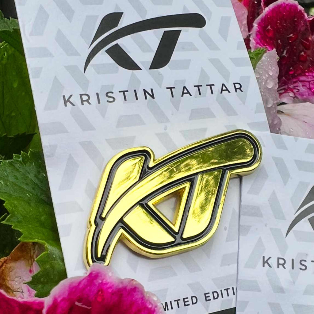 Kristin Tattar KT Logo Disc Golf Pin – Disc Golf Pins