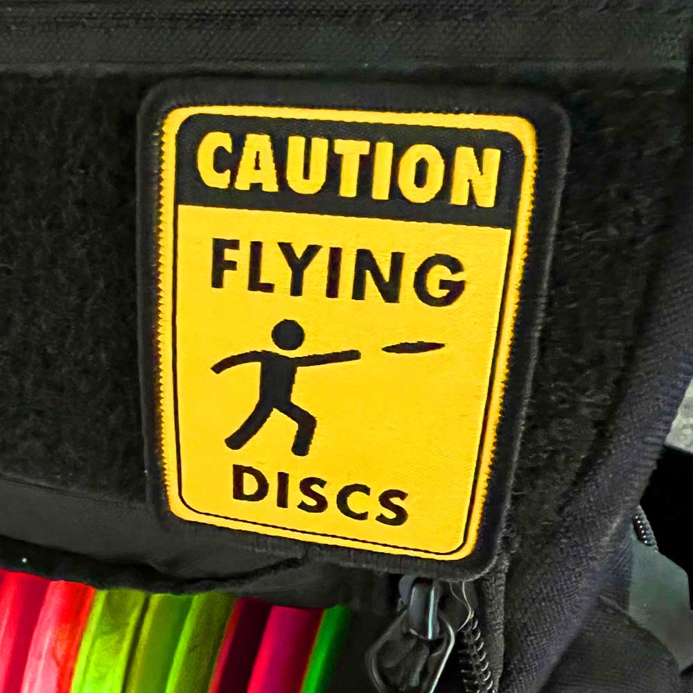 Caution Flying Discs Disc Golf Patches™ – Disc Golf Pins