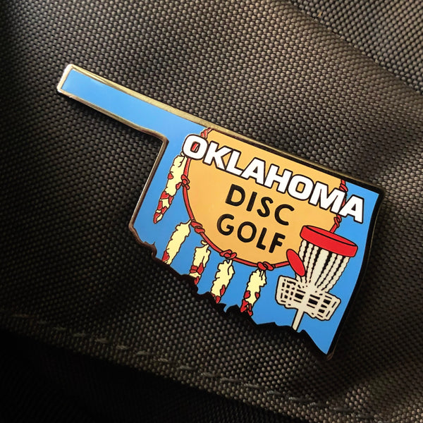 Oklahoma State Disc Golf Pin – Disc Golf Pins